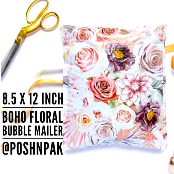 Office | Last Set1 Pack Large Bubble Envelopes 85 X 12 Inch Boho Floral ...